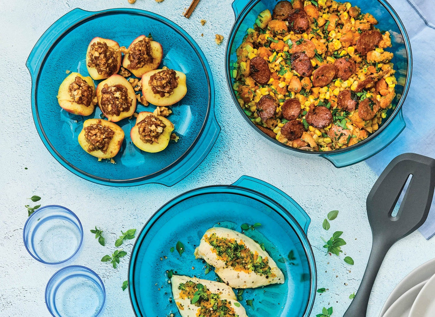 Stuffed Apples, Broccoli Chicken and Corn Stuffing Stack Recipe ...
