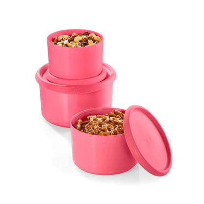 One Touch® Canister | 3-piece Set (Flamingo) – Tupperware Brand