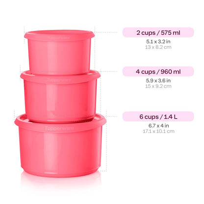 One Touch® Canister | 3-piece Set – Tupperware