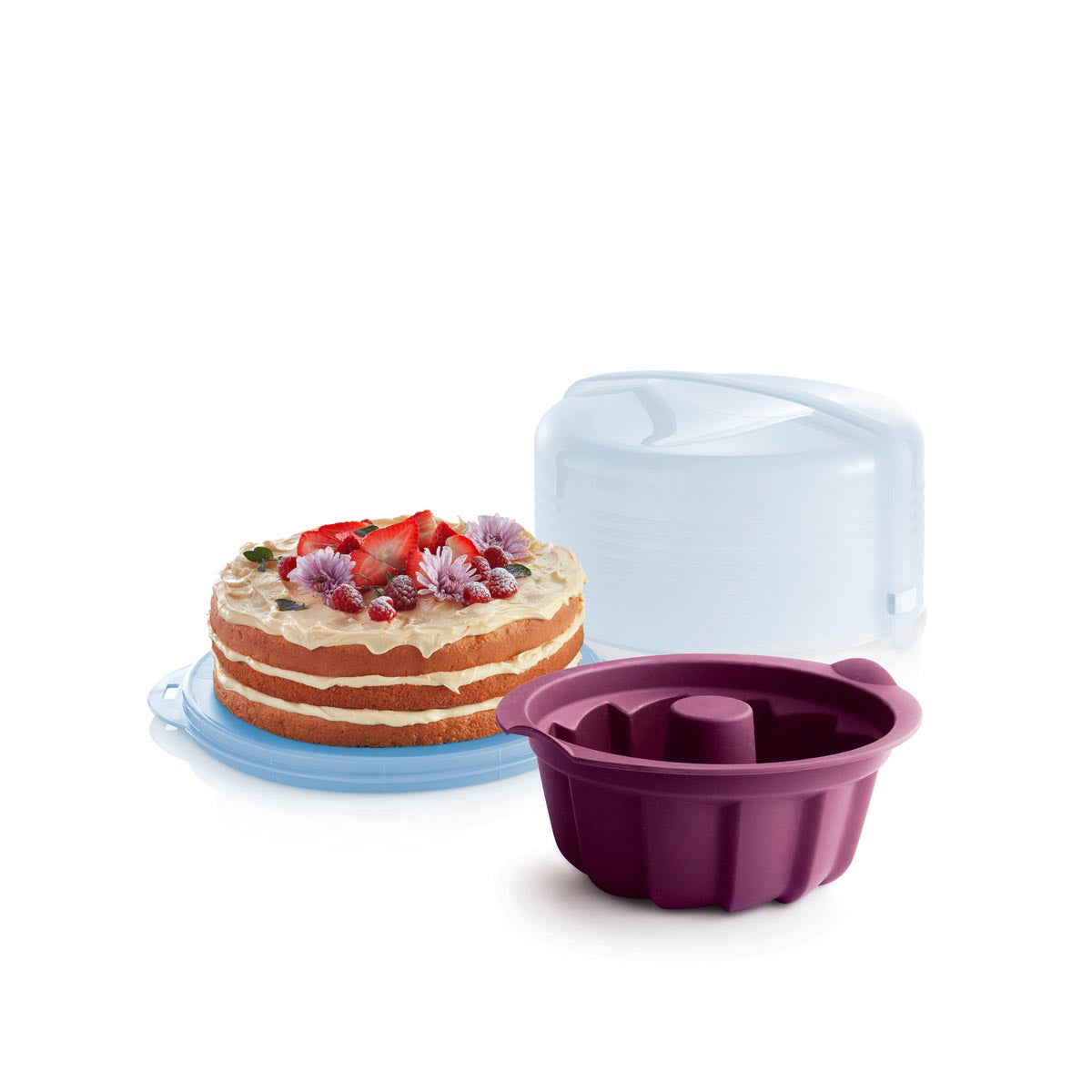 Silicone Bundt Form with Round Cake Taker – Tupperware Brand