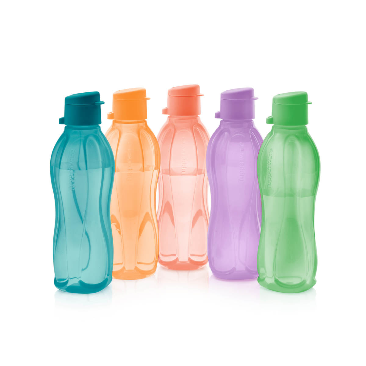 Tupperware Eco Reusable Water Bottles | Set of 5 | 16 oz / 500 mL Leak ...