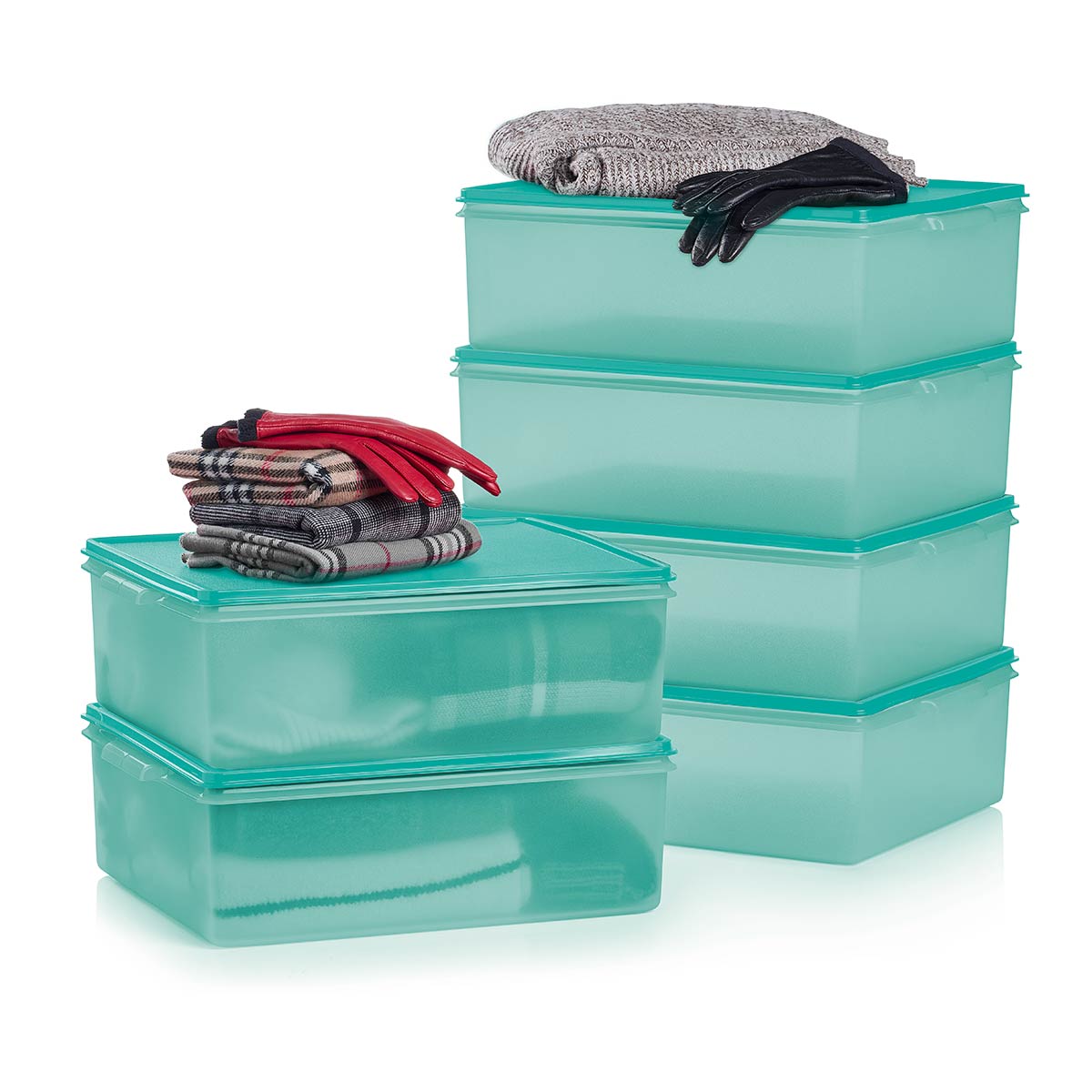 Tupperware® Large Storage Tote | Set of 6, 5.5 gal/21 L Home Organizer ...