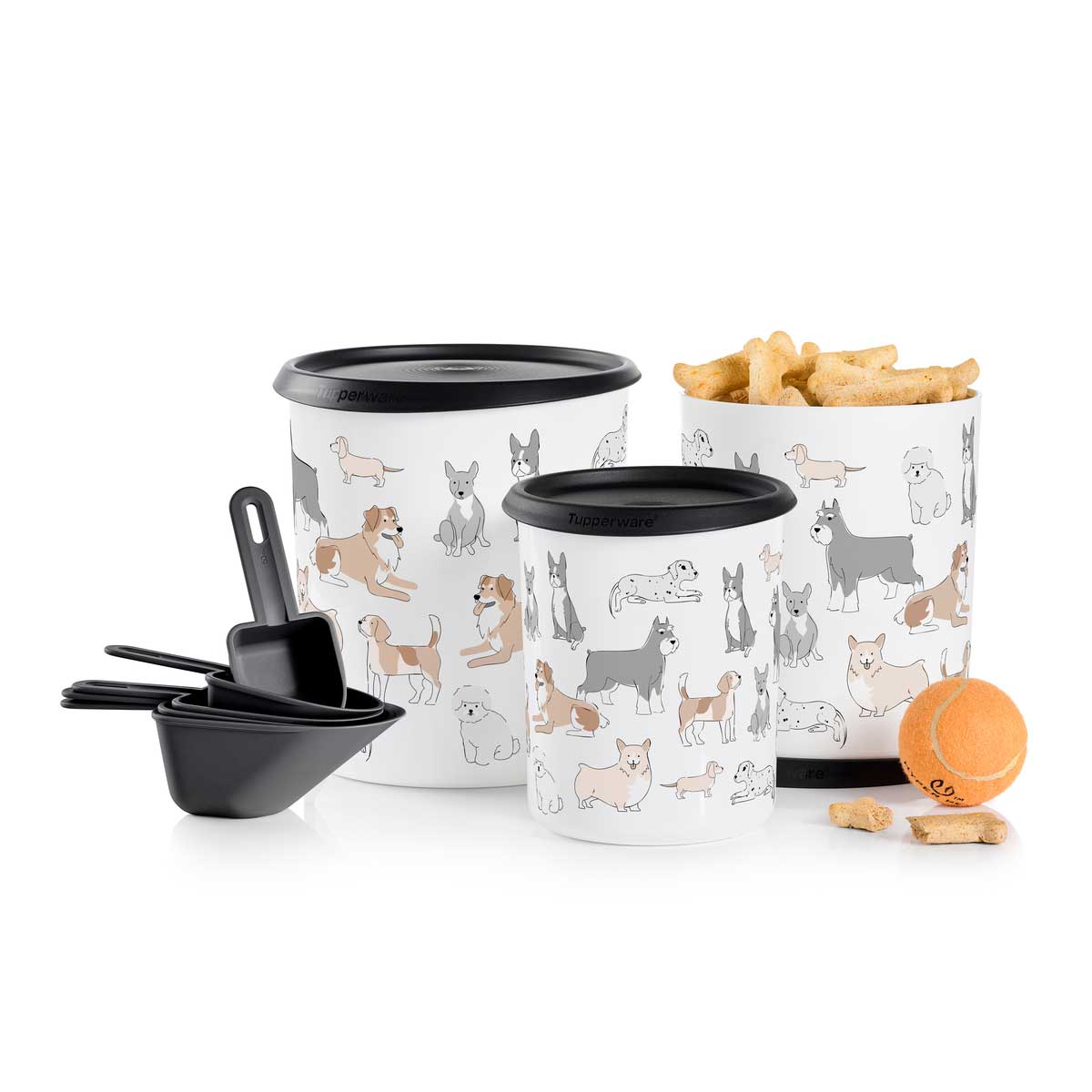 Tupper®Pets One Touch® Canister & Scoop Set | Pawsome Pups – Tupperware US