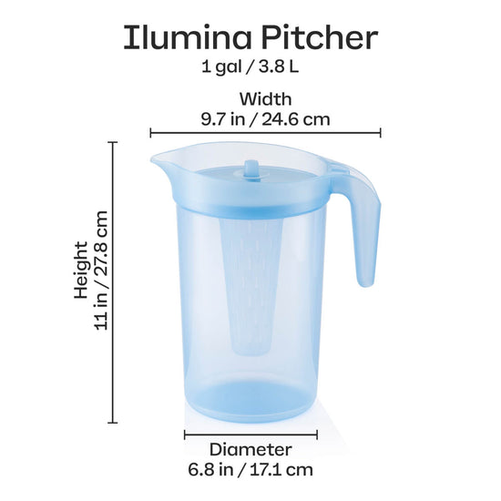 Tupperware® Ilumina 1-Gallon Pitcher with Infuser | 1 Gal / 3.8 L ...